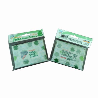 China disposable toilet seat cover 40cmx 42cm 10pcs travel pack custom printed for sale