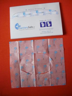 China flushable toilet seat cover 40cmx 42cm 10pcs travel pack custom printed for sale