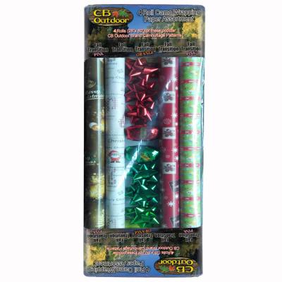China 27.56inch x 120inch  80gsm coated paper  custom printed gift wrapping paper  roll set for sale