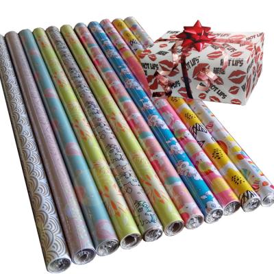 China 30inch x 120inch  80gsm coated paper printed  wedding gift wrapping paper for sale