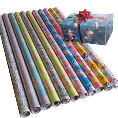 China 30inch x 120inch  80gsm coated paper customized printed christmas gift wrapping paper for sale
