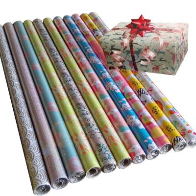 China 30inch x 120inch gift wrapping paper 80gsm coated paper christmas wrapping paper for sale