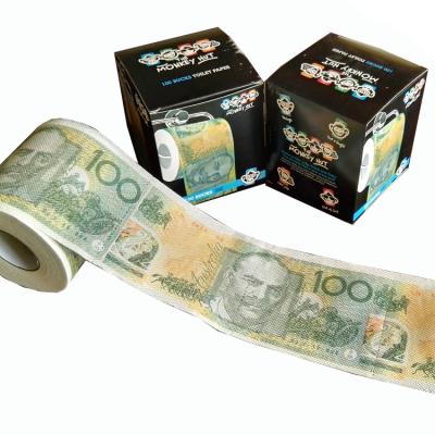 China AU money  toilet paper 2ply x 250 sheets 100% wood virgin pulp funny  toilet paper for sale