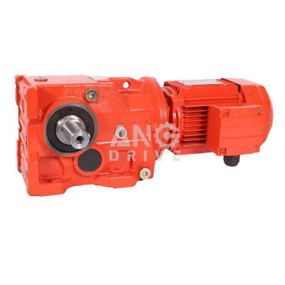 China Three Single Phase AC Gearmotor Right Angle Gearbox Bevel Helical Gear Motor for sale