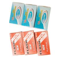 China Double Edge Razor Blade 2.2x4.4cm Stainless Steel for Barber Safety Razor 100 Pack for sale