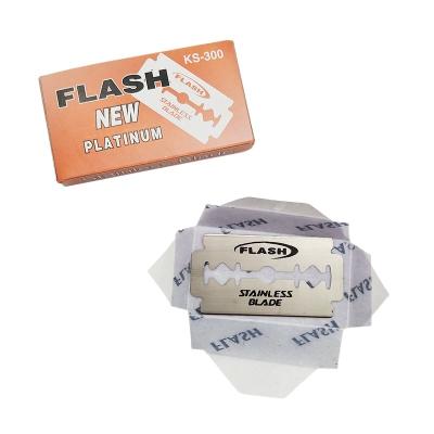 China Premium Platinum Stainless Steel Razor Blades Double Edge Blade For Clean Shave for sale