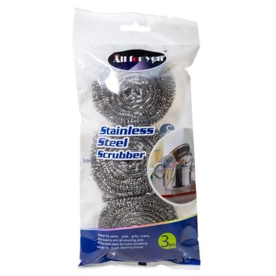 China kitchen cleaning utensil stainless steel wire scourer/ss scourer/AISI 410 scrubber for sale