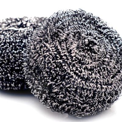 China Kitchen Cleaning Sponge Wire Ball 304 Stainless Steel Scourer Cleaning Ball Steel Scrubber for Dining Room for sale