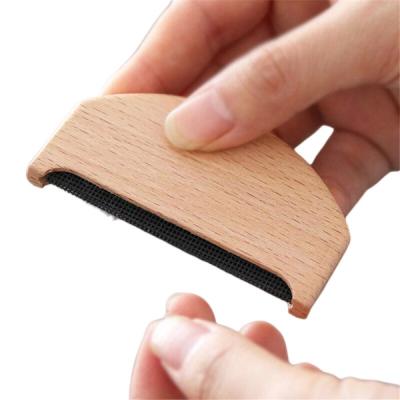 China Wholesale Custom Logo Eco Friendly Wooden Cashmere Comb Portable Wool Pilling Sweater Comb for sale