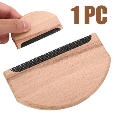 China Cleaning Pilling Remove Wholesale custom logo wooden cashmere comb wool comb friendly pilling comb for sale
