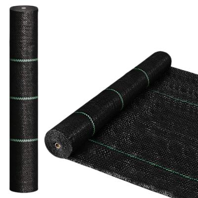 China PP woven membrane PE ground cover weedmat anti grass weed control cloth bloker mulch film landscape fabric barrier mat en venta