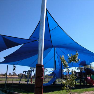 China La columna Sun del patio del triángulo sombrea el HDPE de la vela, vela cuadrada los 5x5x5m de la forma en venta