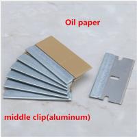 China Half Razor Blade for Barber Store Chrome Sputtered Stainless Steel 2 Inch for sale