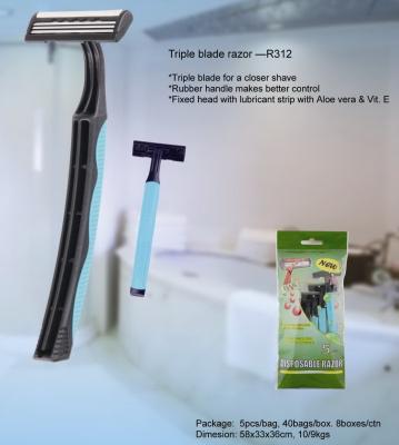 China Twin/triple blade disposable razor for man for sale