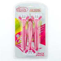 China Triple Blade Disposable Razor 5-7 Shaves Per Cartridge ABS TPR Handle for sale