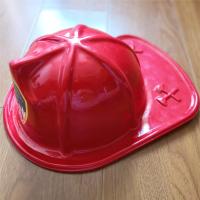 China Custom Maltese Cross Shield Fire Hat Plastic Blow Molded 29x21x11cm for sale