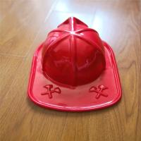 China Custom Maltese Cross Shield Fire Hat Plastic Blow Molded 29x21x11cm for sale