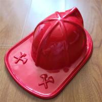 China Custom Maltese Cross Shield Fire Hat Plastic Blow Molded 29x21x11cm for sale