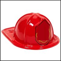 China Custom Imprinted Plastic Fire Chief Hats 29x21x11cm Blow Molded Kids Helmet for sale