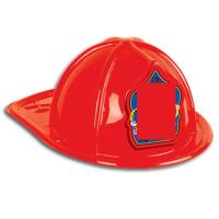 China Custom Imprinted Plastic Fire Chief Hats 29x21x11cm Blow Molded Kids Helmet for sale
