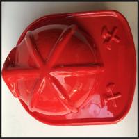 China Custom Imprinted Plastic Fire Chief Hats 29x21x11cm Blow Molded Kids Helmet for sale