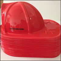 China Child Size Red Plastic Fire Chief Hat 29x21x11cm Blow Molded for sale