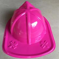 China Kids Plastic Fire Chief Toy Hat 29x21x11cm Blow Molded Educational Costume Helmet for sale