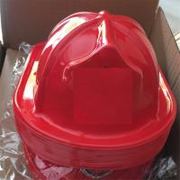 China Kids Plastic Fire Chief Toy Hat 29x21x11cm Blow Molded Educational Costume Helmet for sale