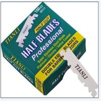 China Professional Stainless Steel Half Razor Blades 100 Pack Platinum Coated for Smooth Shave for sale