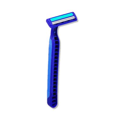 China Rubber handle Twin Blades Disposable Hotel Shaving Razor for sale
