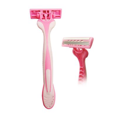 China R319 Triple blade female disposable Razor Lady shaving shaver for sale