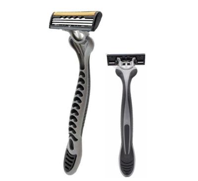 China R319 Sweden Stainless steel Rubber handle triple blade Razor for sale