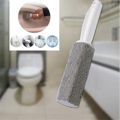 China Cepillo de limpieza del palillo de Gap de piedra pómez de la esquina natural de la piedra con la manija para la parrilla del moho de la taza del inodoro en venta