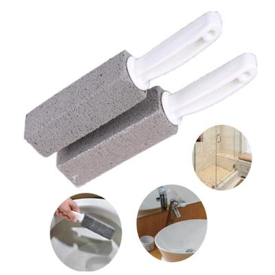China Cepillo de limpieza del palillo de Gap de piedra pómez de la esquina natural de la piedra con la manija para la parrilla del moho de la taza del inodoro en venta
