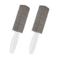 China Natural Pumice Stone Toilet Cleaning Brush with Long Handle 24 cm Durable Eco Friendly for sale