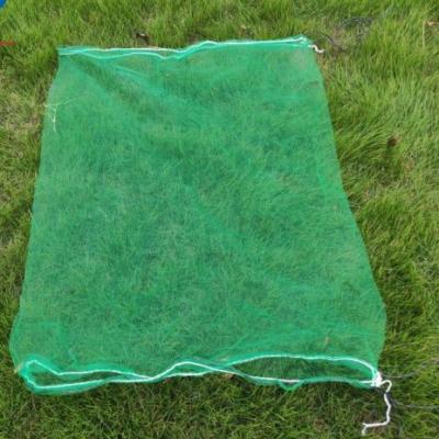 China 80x100cm green HDPE date tree date palm mesh net bag for sale