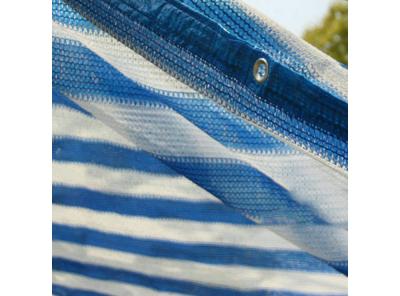 China Blue & White Stripe Shade Sails  Outdoor Shading Net is a UV stabilized High-density polyethylene (HDPE) for sale