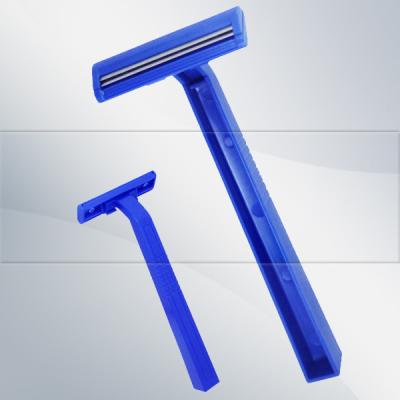 China Twin blade disposable shaving razors with lubricant strip for sale