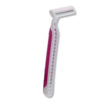 China Pivot Head Triple Blade Disposable Razor with Rubber Handle 6g Stainless Steel for sale