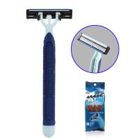 China Triple Blade Disposable Razor 6g Stainless Steel Blue Green for Shaving for sale