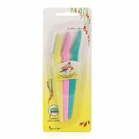 China Plastic Eyebrow Razor 6pcs Set Stainless Steel Blade Disposable Facial Hair Trimmer for sale