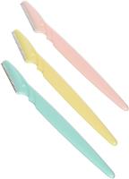 China Plastic Eyebrow Razor 6pcs Set Stainless Steel Blade Disposable Facial Hair Trimmer for sale