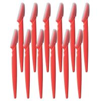 China Plastic Eyebrow Razor 6pcs Set Stainless Steel Blade Disposable Facial Hair Trimmer for sale