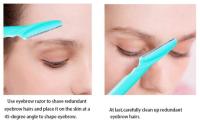 China Plastic Eyebrow Razor 6pcs Set Stainless Steel Blade Disposable Facial Hair Trimmer for sale