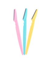 China L-Shaped Eyebrow Razor 3 Pcs Stainless Steel Blade Precision Trimmer for Women for sale