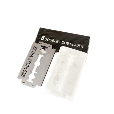China Extremely sharp stainless steel facial remover hair barber safety half shaving double edge razor blades for sale