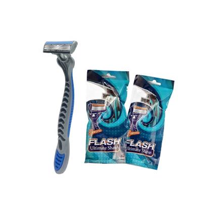 China R319 Blue And Grey Handle Grey Head Three Blade Razor For Men for sale