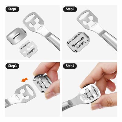 Китай 80 ЧАСТЕЙ замены refill запасные лезвия для шевера перевозчика каллюса мозоли плоского продается