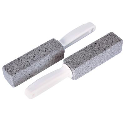 China Limpiador de la taza del inodoro del cepillo de la piedra de piedra pómez con la manija extralarga, cepillo natural del retrete de la piedra pómez de 2 paquetes el 100% para el hogar Cle en venta