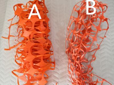 China Medium Weight Oriented Oval Flat Mesh Barrier Fence (4' x 100' Roll) - Blue for sale